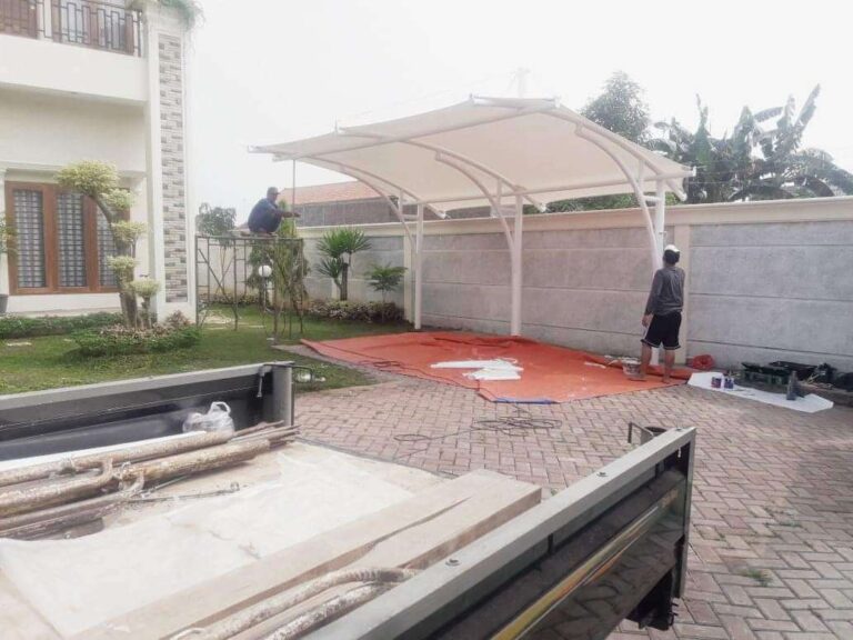 Kanopi Membran Parkiran Mobil dan Motor 30 Desain Pilihan